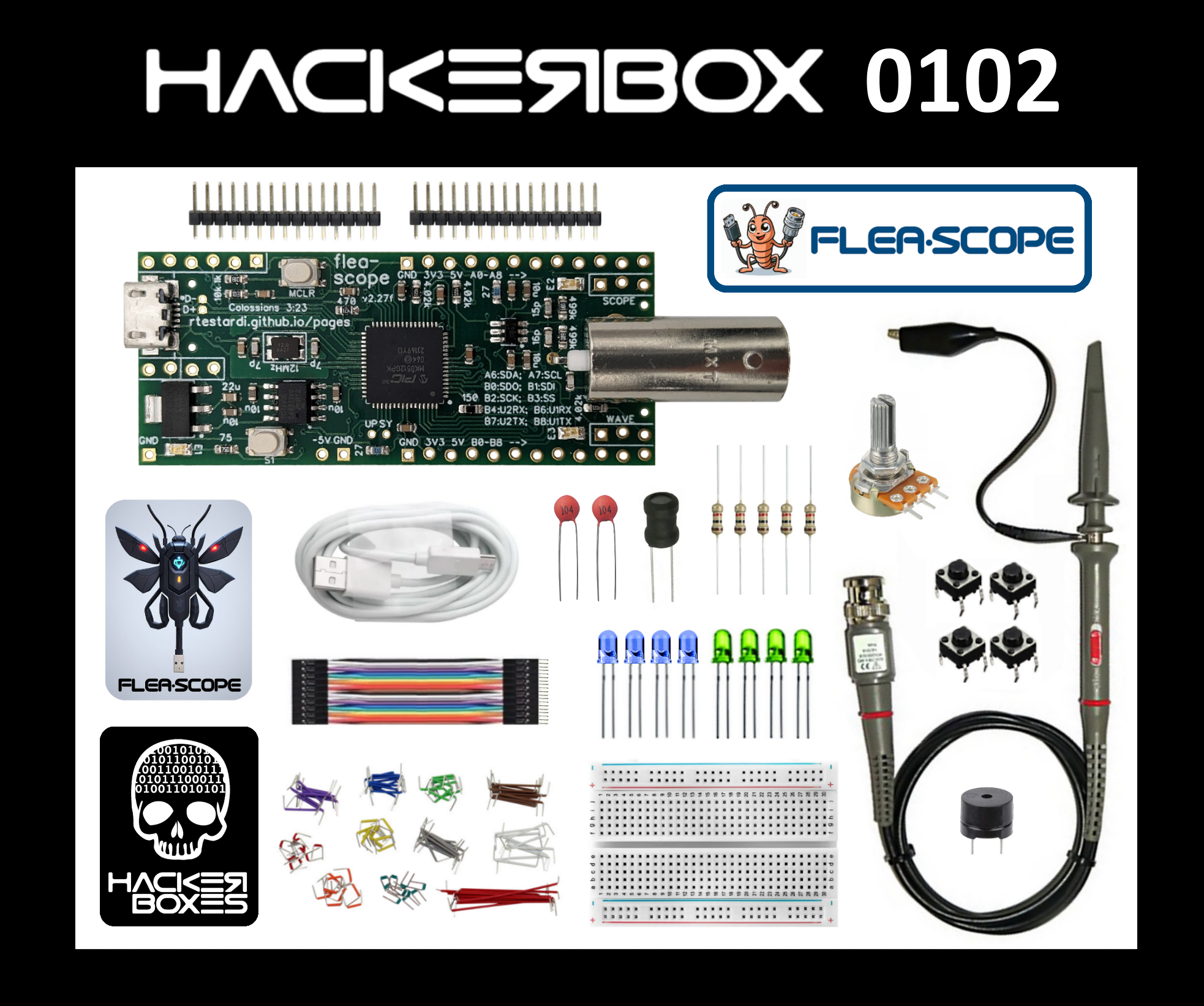 HackerBox #0102 - Flea-Scope – HackerBoxes