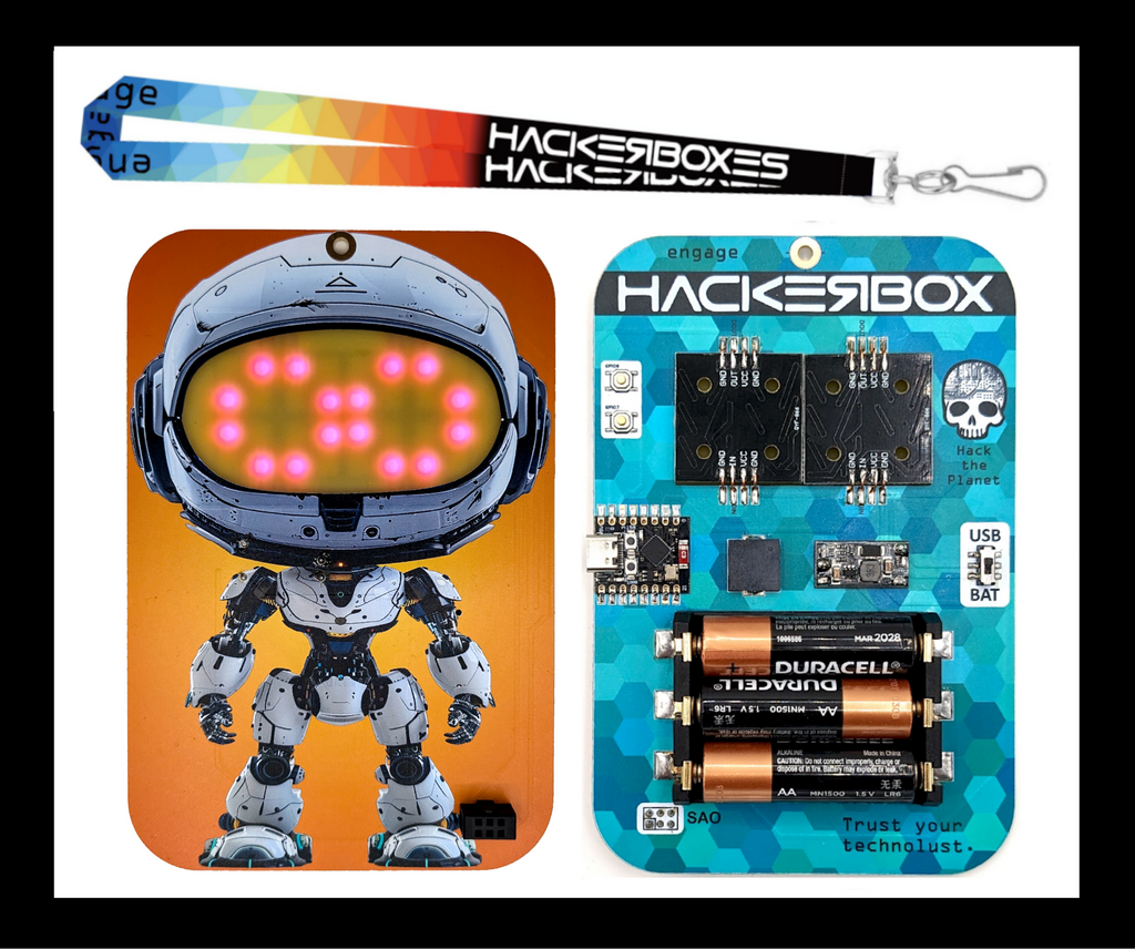 Alien Robot Badge Kit – HackerBoxes